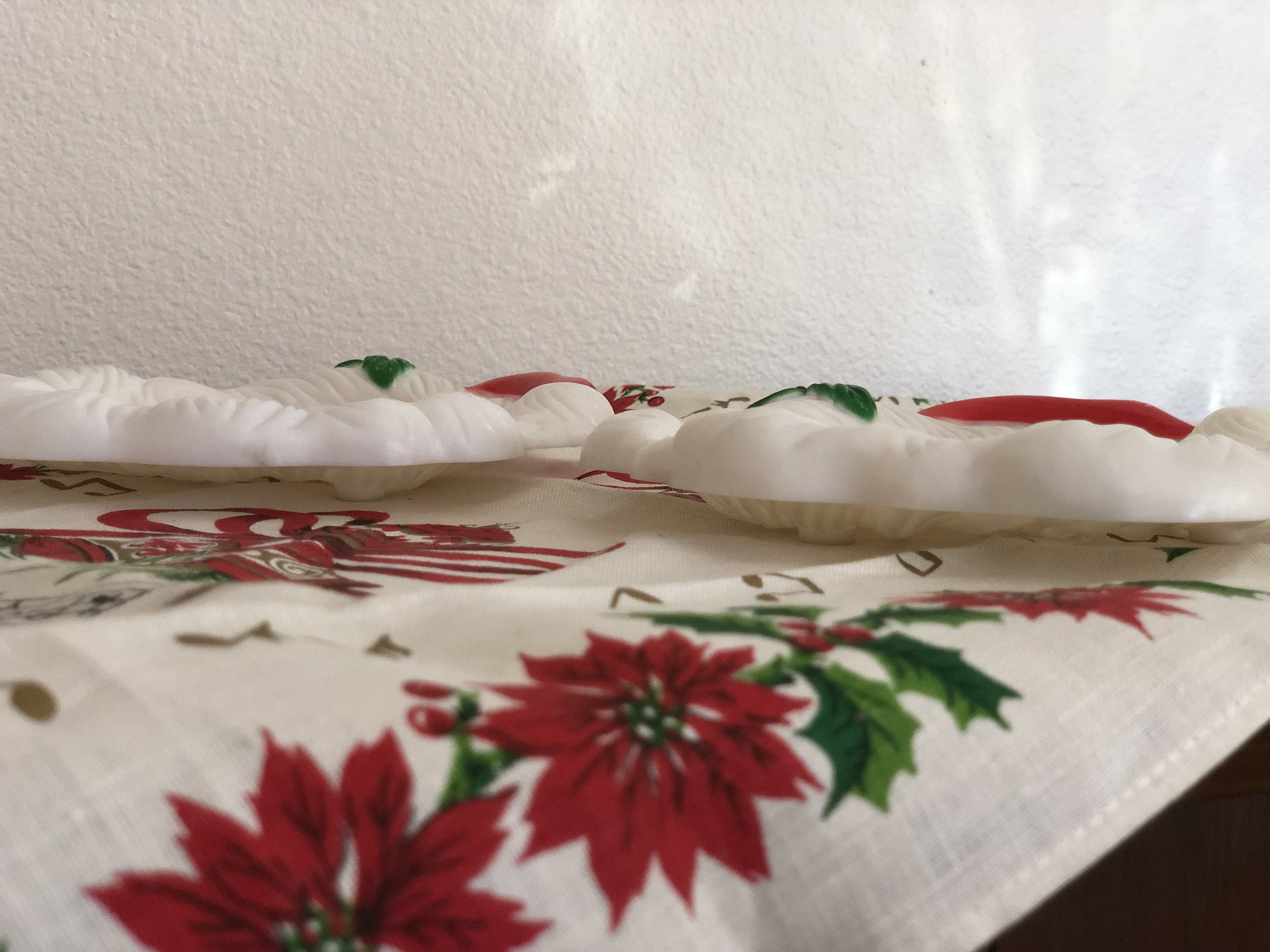 Vintage Santa Snack Plate Santa Cookie Plate Trinket Dish - Etsy