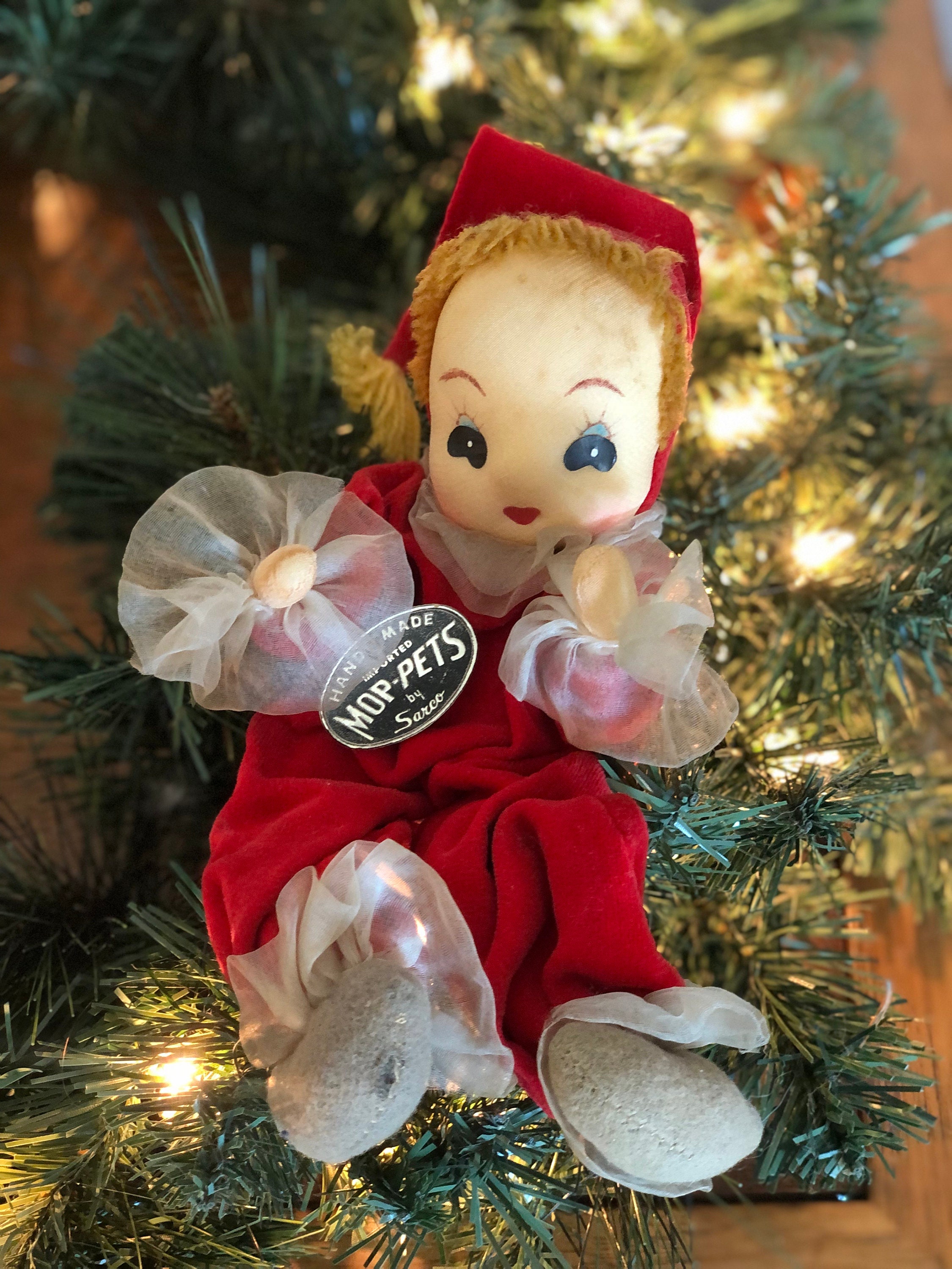 Vintage Sarco Mop-pets, Vintage Stockinette Elf, Posable Elf, Christmas ...