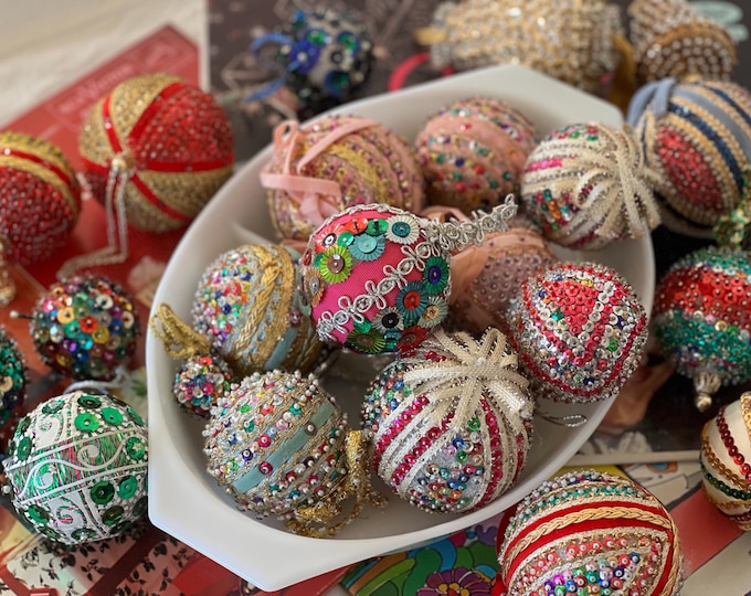 Vintage Push Pin Ornaments, Vintage Christmas Ornaments - Etsy