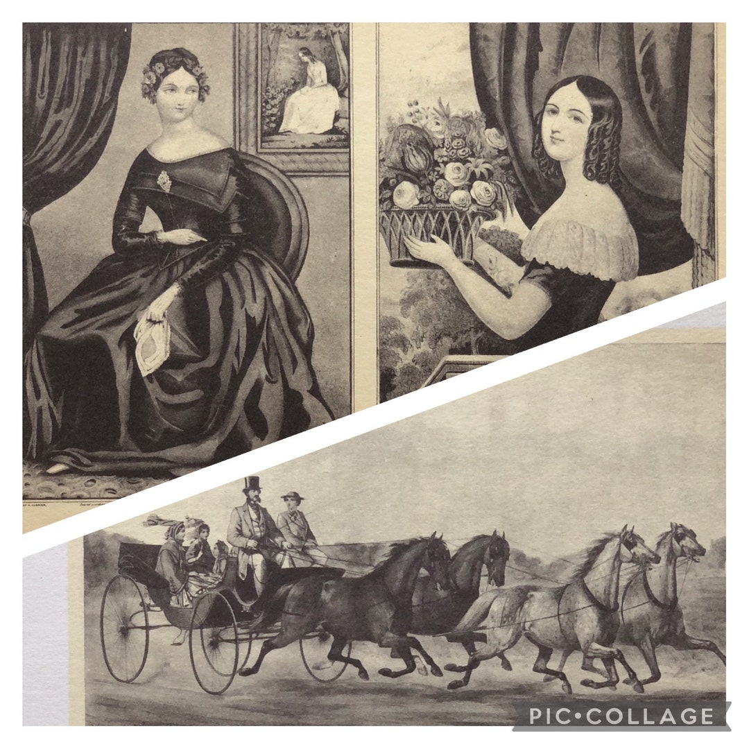 Currier & Ives julia and the Flower Girl, Plate 42, miner, Stevens Co ...