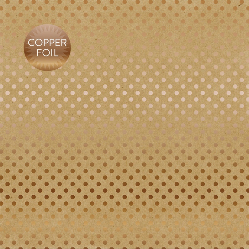 Carta Bella - COPPER FOIL DOTS - 12 X 12 Collection - Etsy
