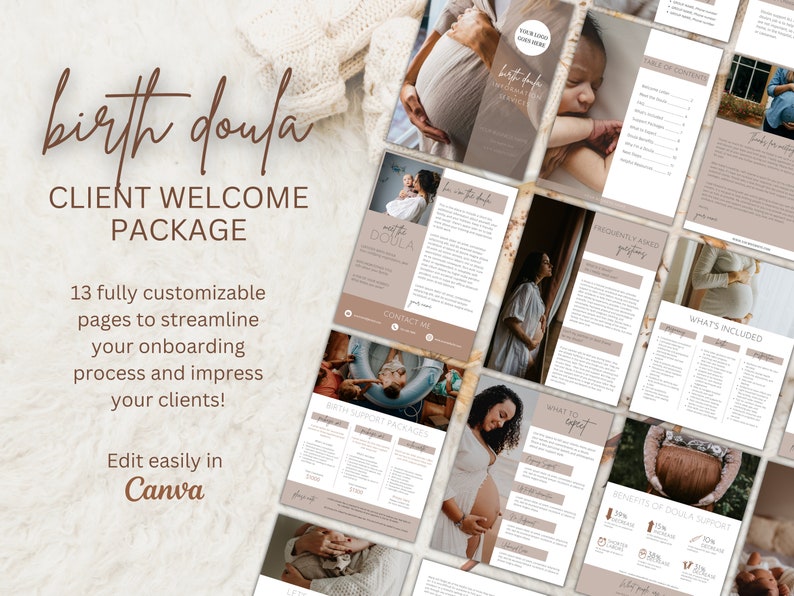 Editable Birth Doula Welcome Package Doula Client Forms New - Etsy