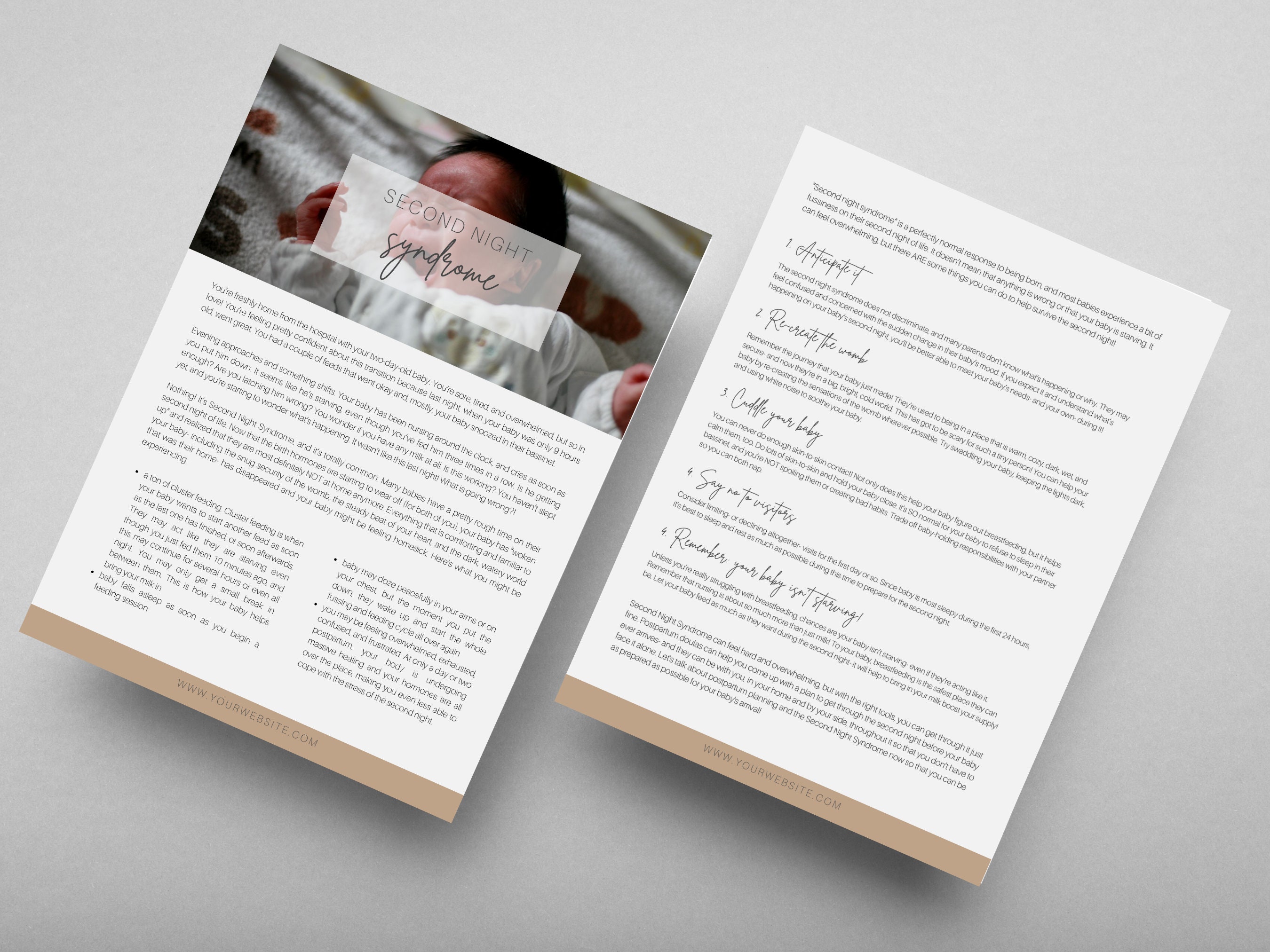 Second Night Syndrome Handout, Newborn Care, Postpartum Doula Client ...