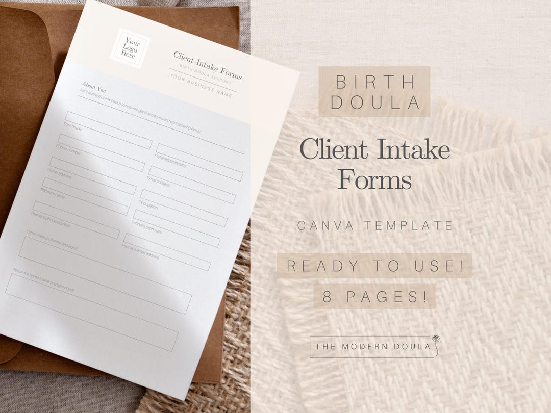 Birth Doula Client Intake Forms, New Client Onboarding, Birth Doula ...