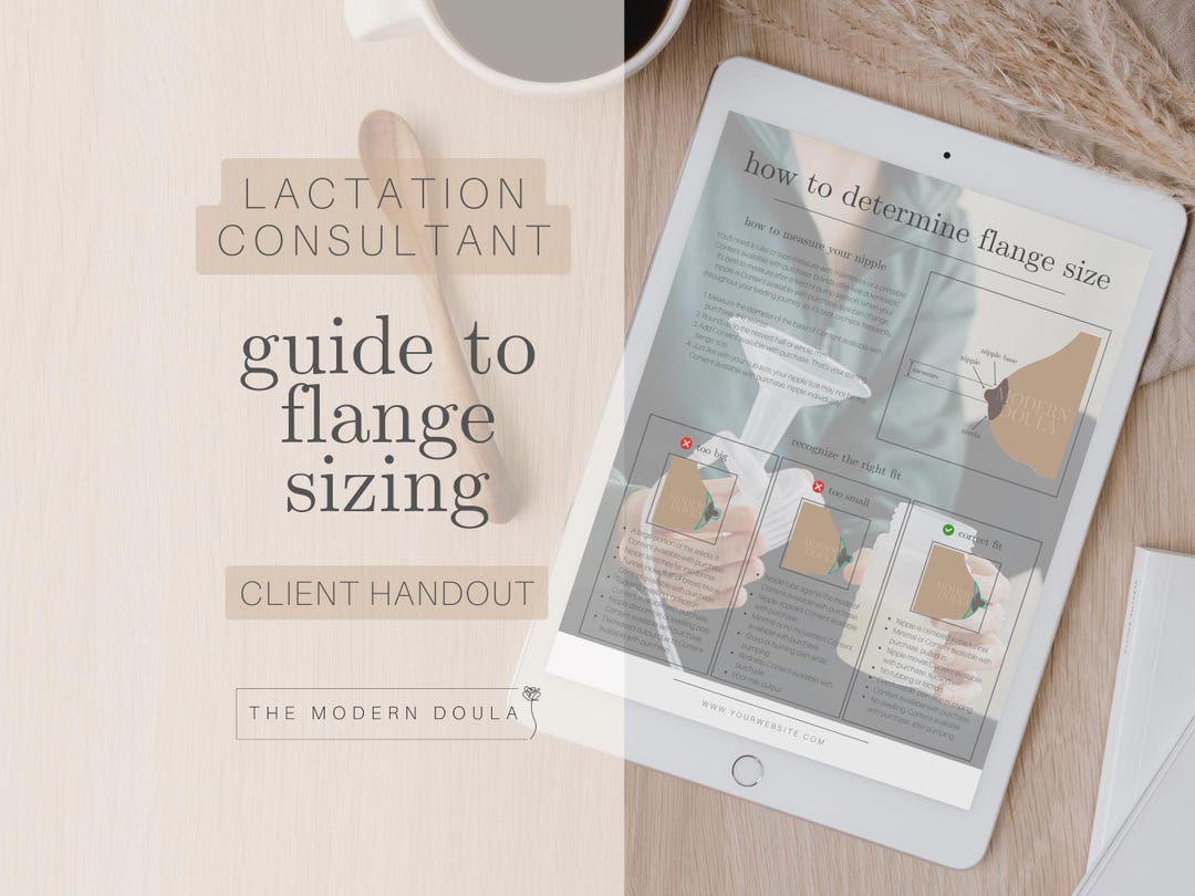 Flange Sizing Client Handout, Lactation Consultant Form, Breast Pump ...
