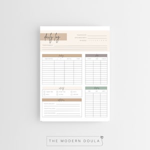 Newborn Tracker, Printable Newborn Care Log, Editable Feeding Tracker ...