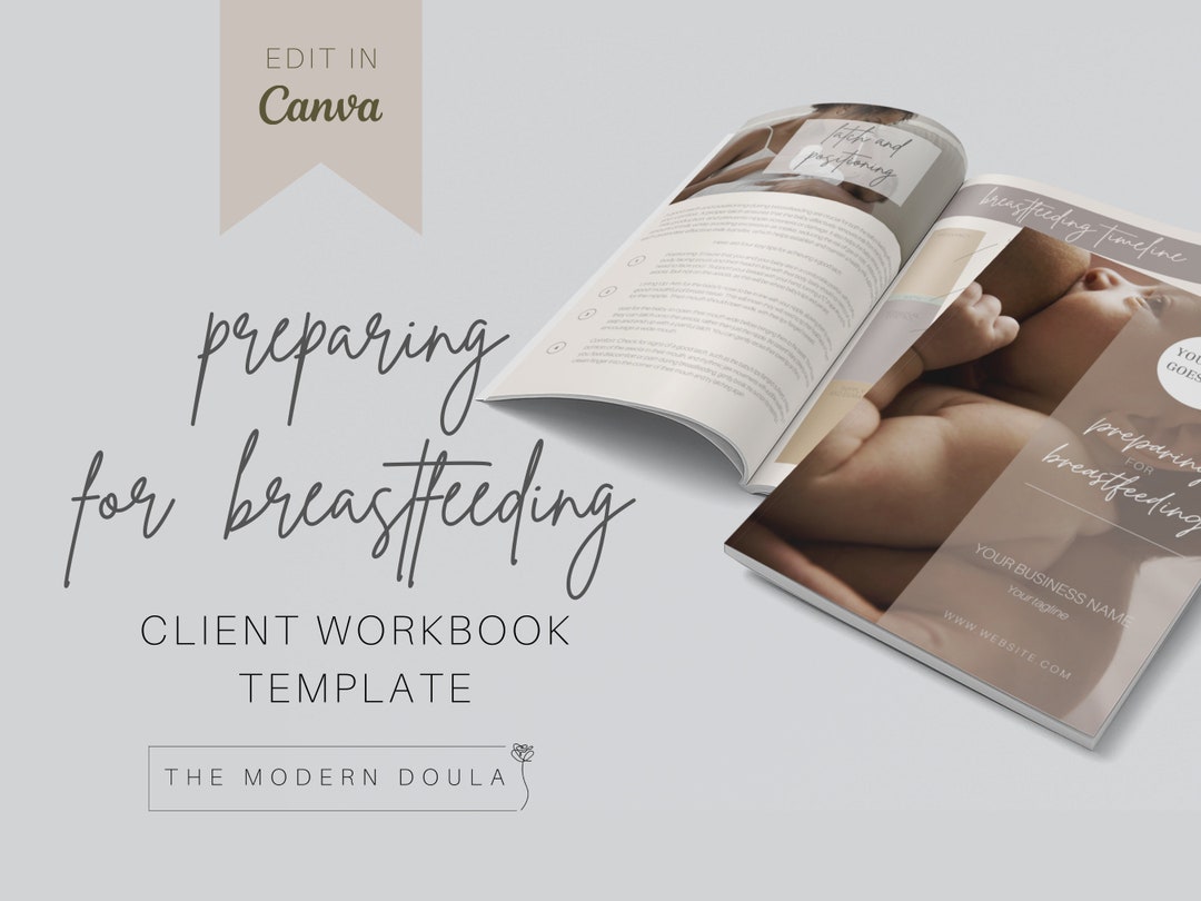 Breastfeeding Prep Workbook Postpartum Doula Forms Lactation - Etsy
