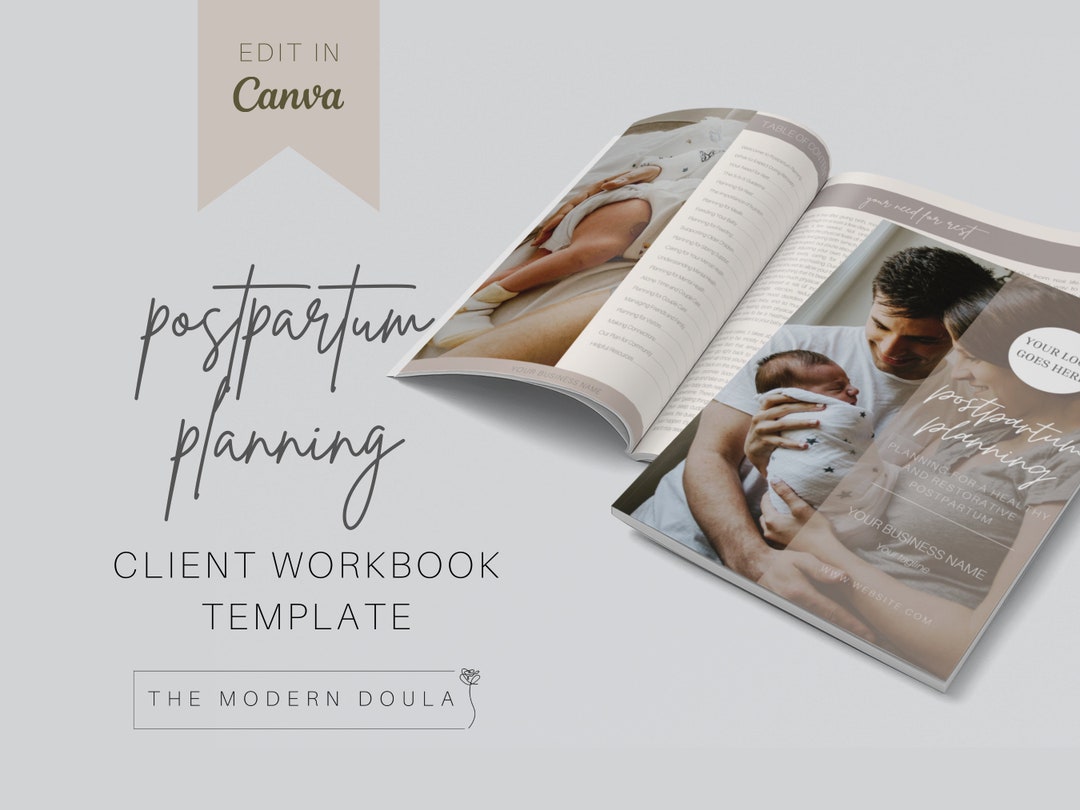 Postpartum Planning Workbook Template for Doulas and - Etsy