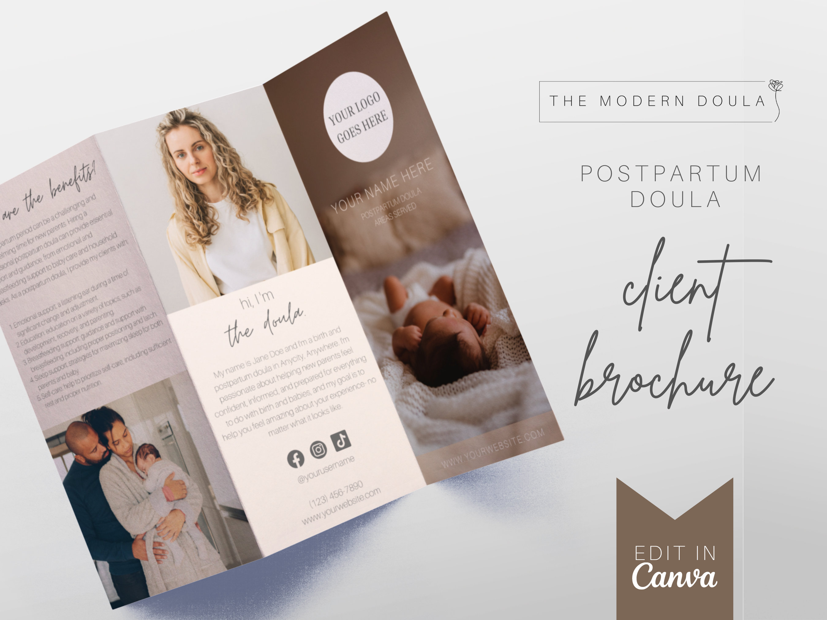 Postpartum Doula Brochure Doula Brochure Template Doula - Etsy Australia