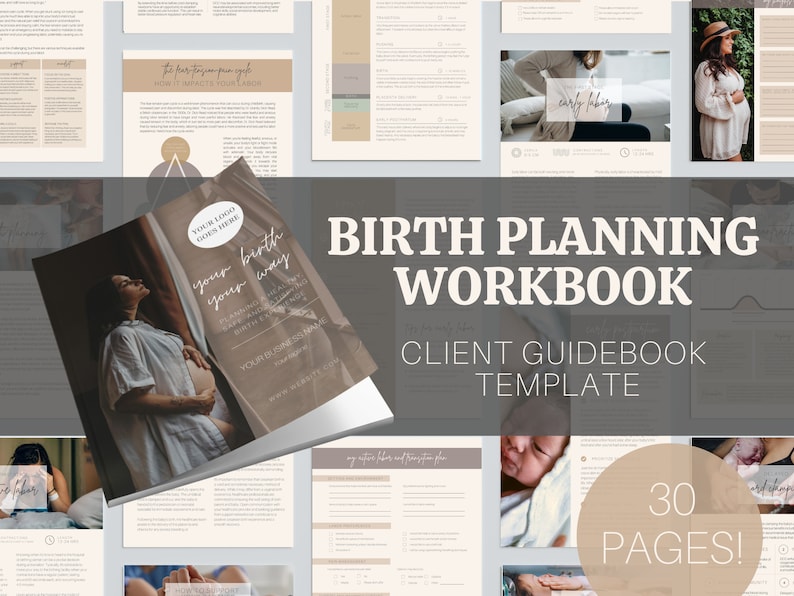 Birth Plan Workbook Template for Birth Planning Birth Plan - Etsy Australia