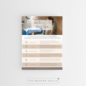 Doula Handout, Doula Prenatal Forms, Decision Making During Labor ...