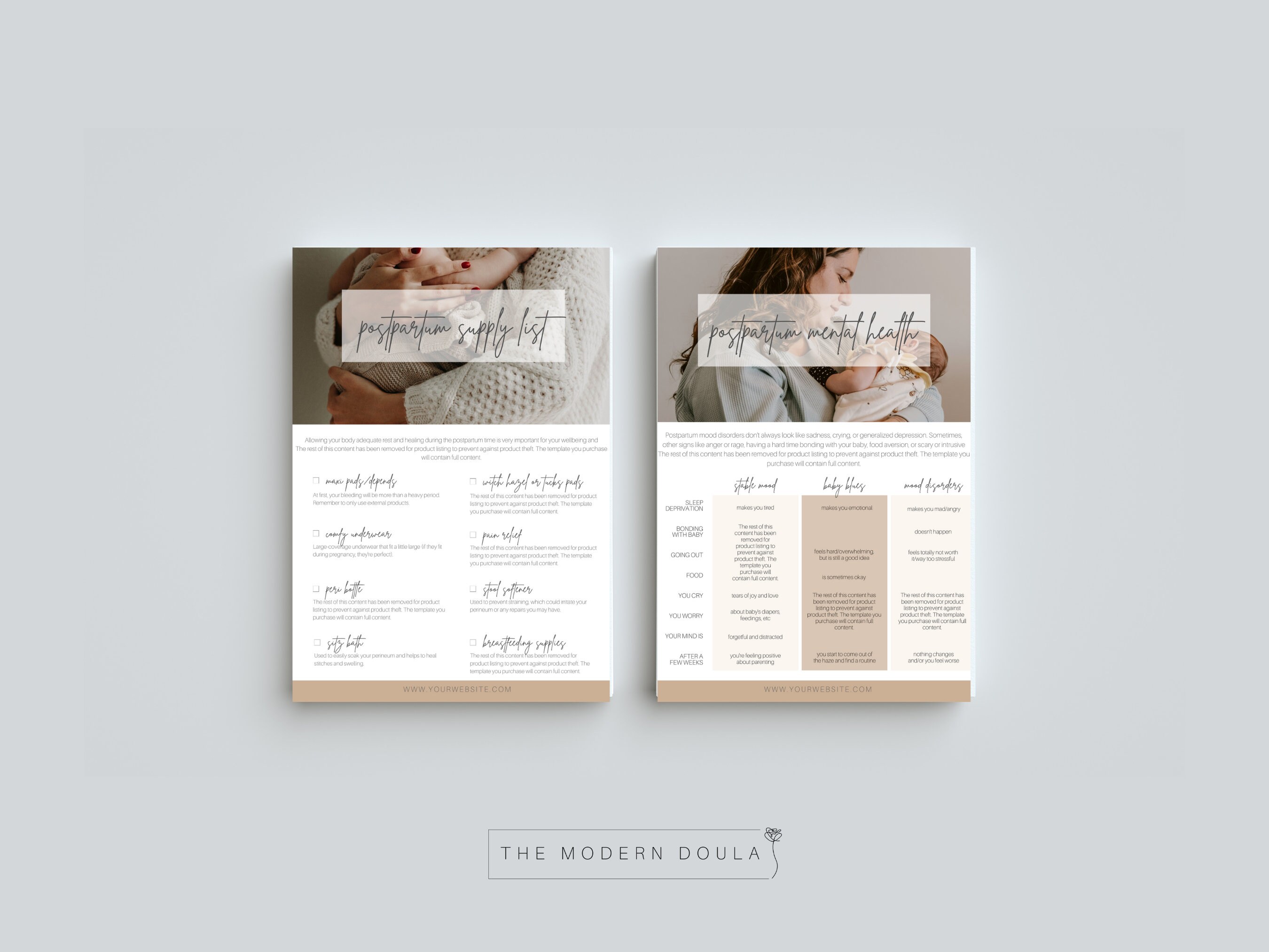 Doula Handouts, Editable Birth Doula Handouts, Postpartum Planning ...