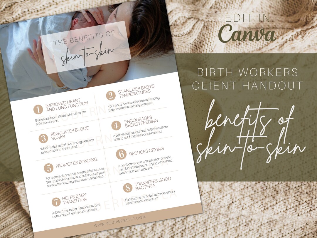 Editable Doula Handout Benefits of Skin to Skin Printable - Etsy