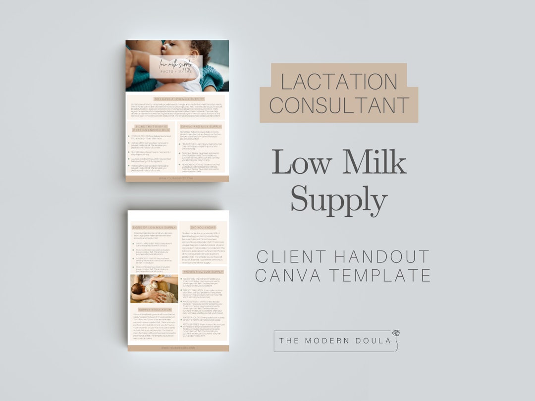 Low Milk Supply Client Handout, Lactation Consultant Forms, IBCLC ...