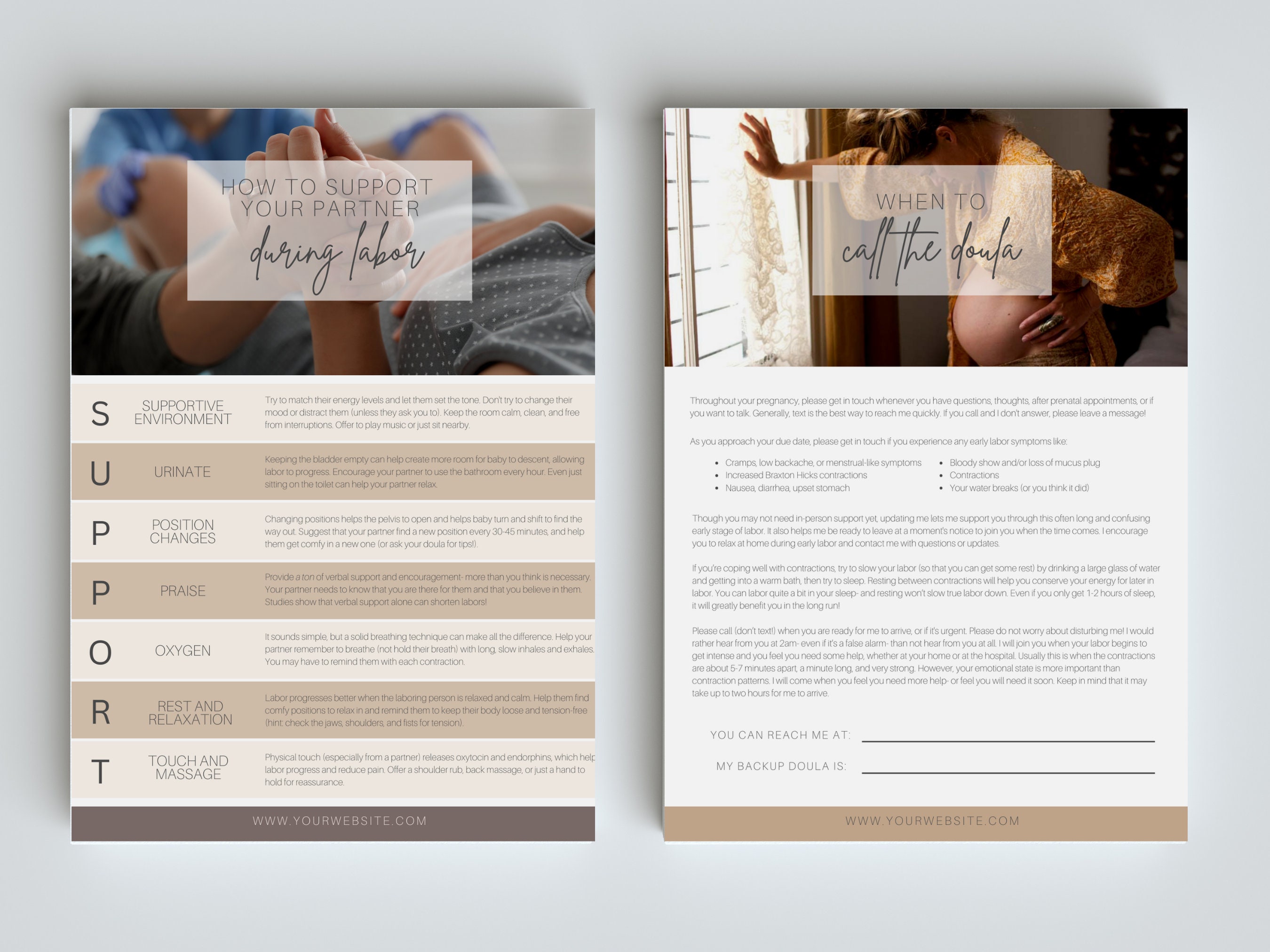 Doula Handouts Editable Birth Doula Client Handouts Birth - Etsy