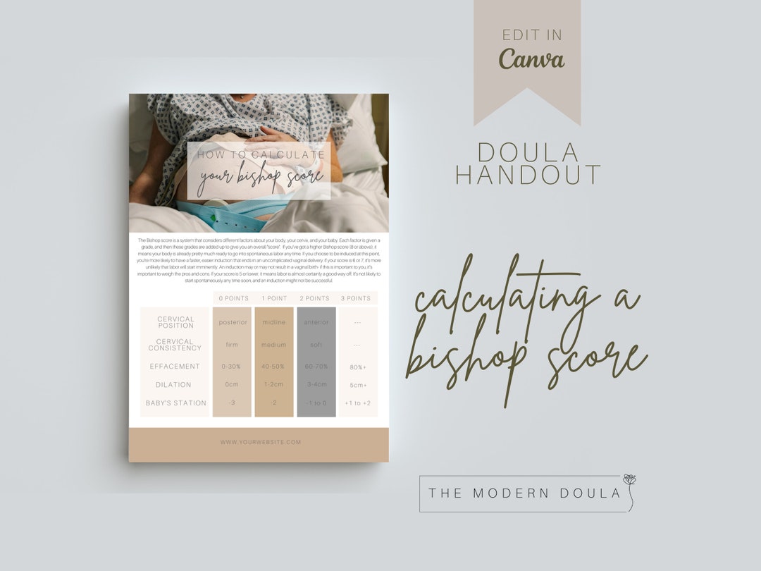 Bishop Score Calculation Doula Handout Editable Doula Handout - Etsy