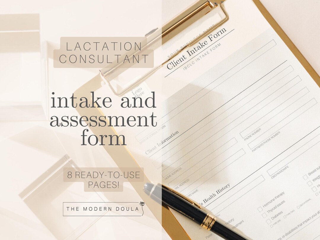 Lactation Consultant Client Intake Form, IBCLC Assessment Forms, Client ...