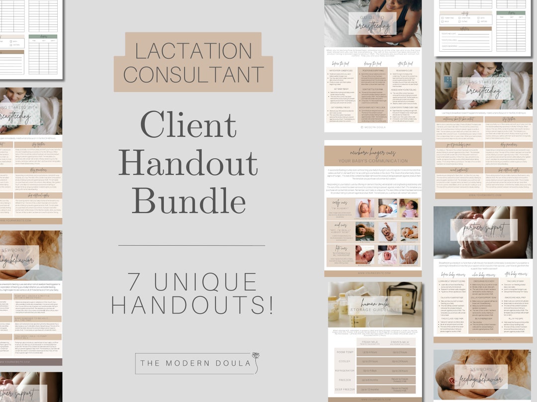 Breastfeeding Education Handout Bundle, Editable IBCLC Handouts ...