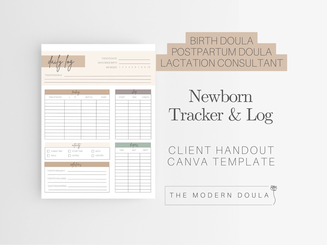 Newborn Tracker, Printable Newborn Care Log, Editable Feeding Tracker ...