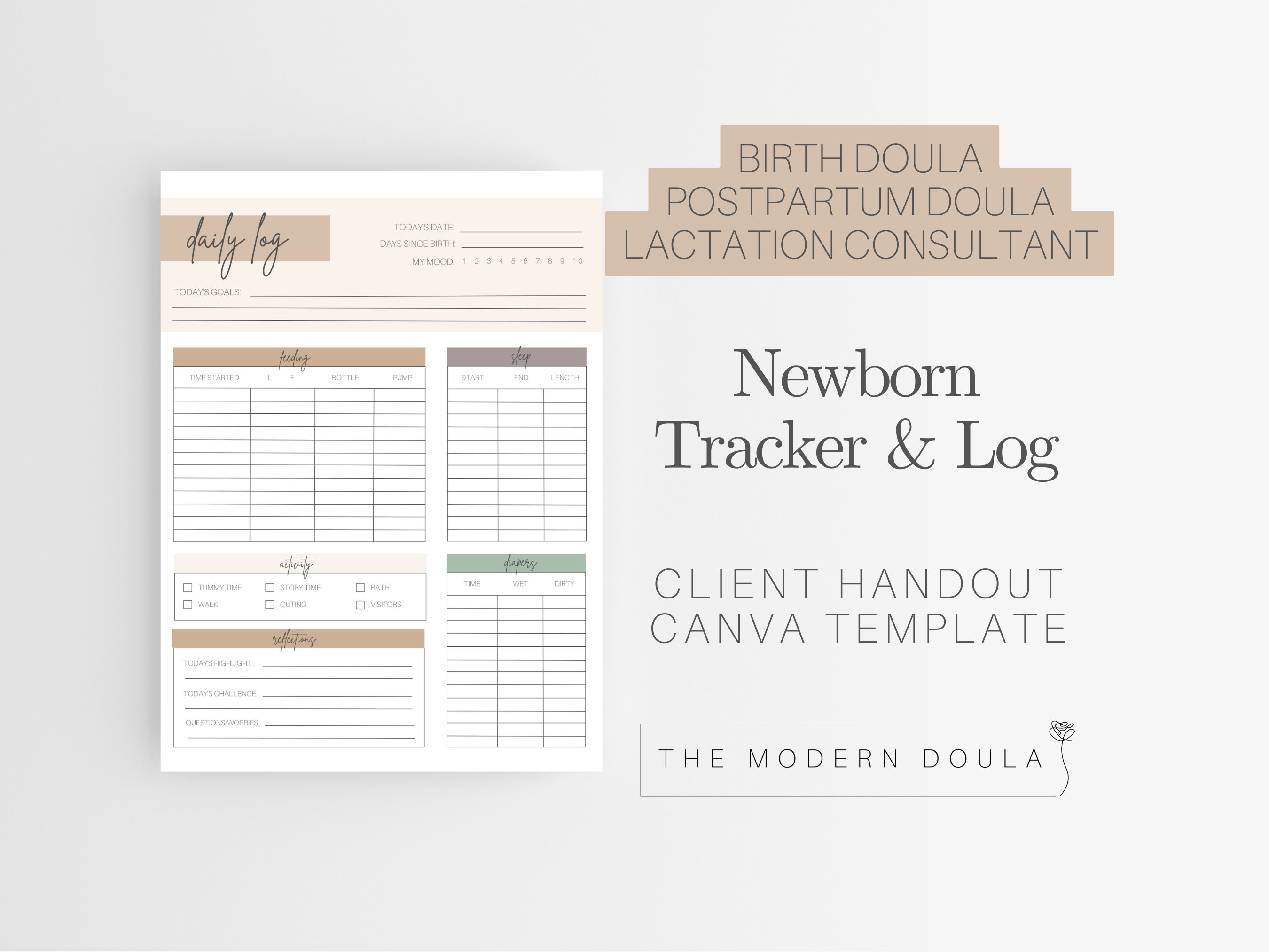Newborn Tracker, Printable Newborn Care Log, Editable Feeding Tracker ...