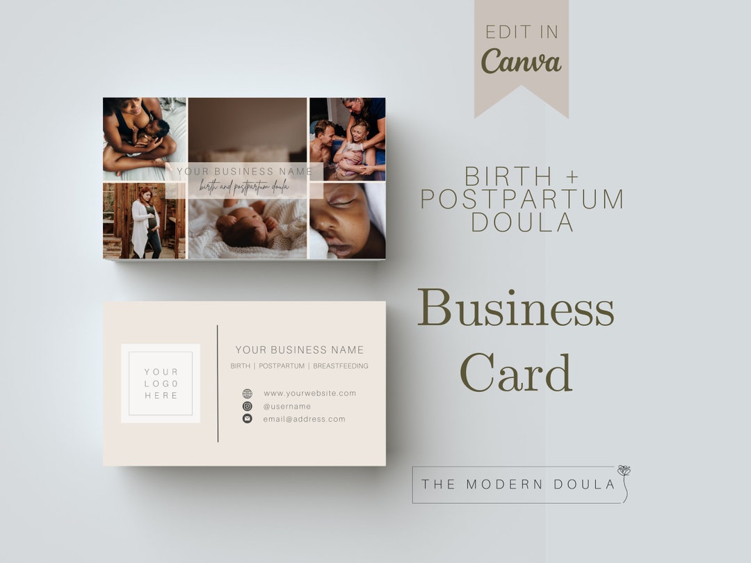 Birth and Postpartum Doula Business Card, Doula Marketing Materials ...