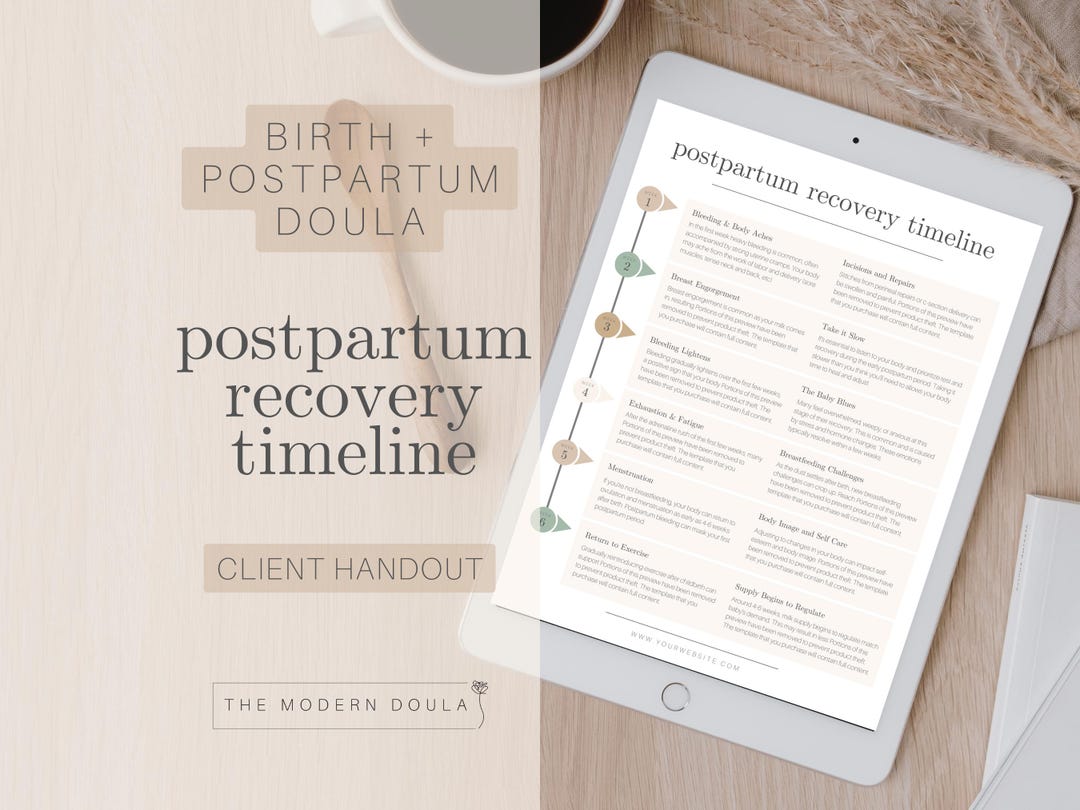 Postpartum Recovery Timeline Client Handout, Postpartum Warning Signs ...