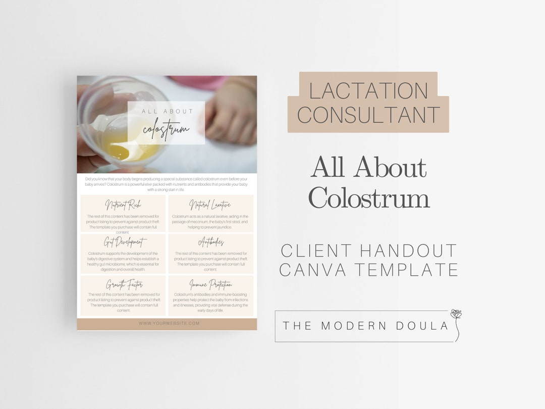 All About Colostrum Client Handout, Lactation Consultant Paperwork ...