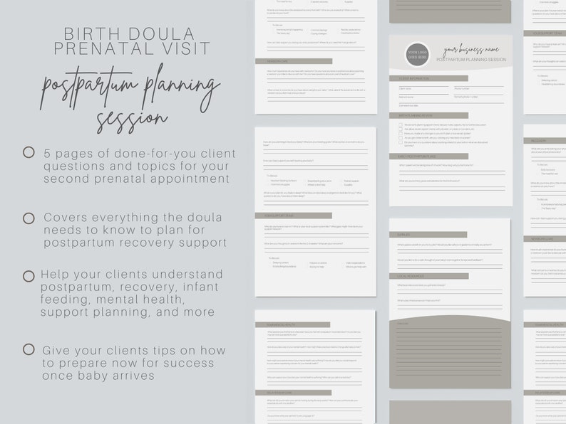 Birth Doula Prenatal Visits, Client Intake Forms, Doula Appointment ...
