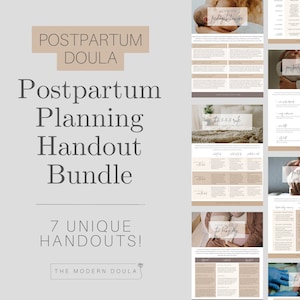Doula Handouts, Editable Birth Doula Handouts, Postpartum Planning ...