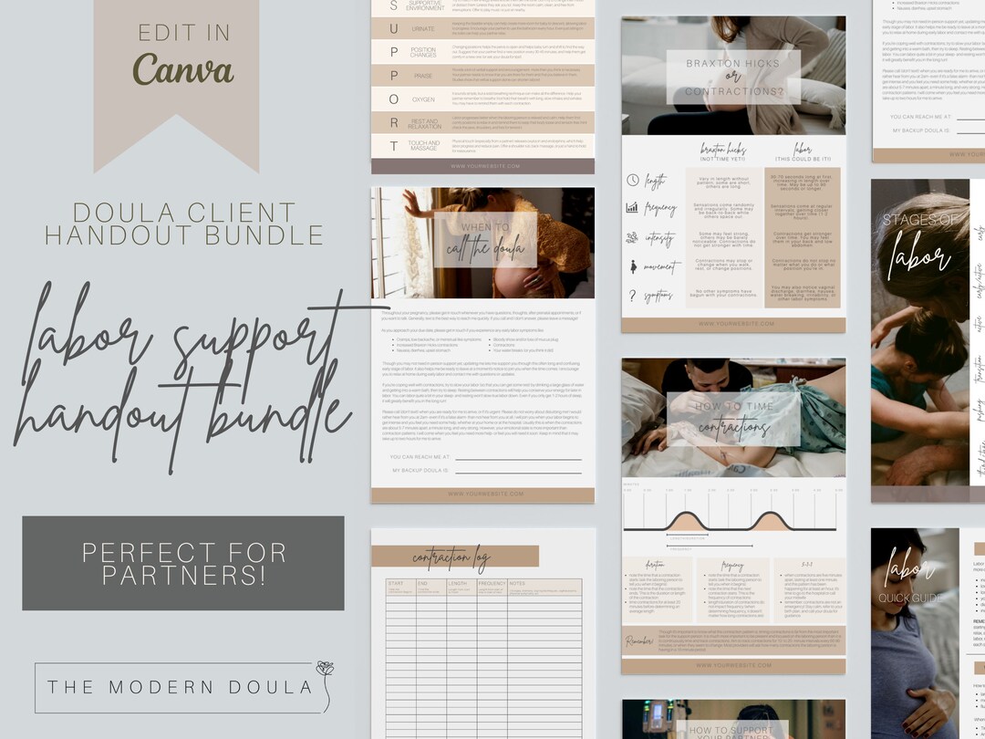 Birth Partner Support Package Cheat Sheet for Birth Partners - Etsy