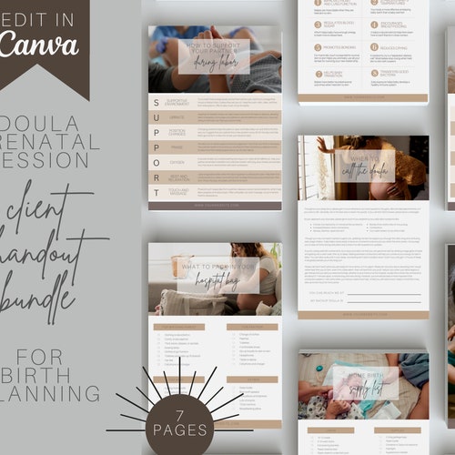 Doula Handouts Editable Birth Doula Handouts Birth Planning - Etsy