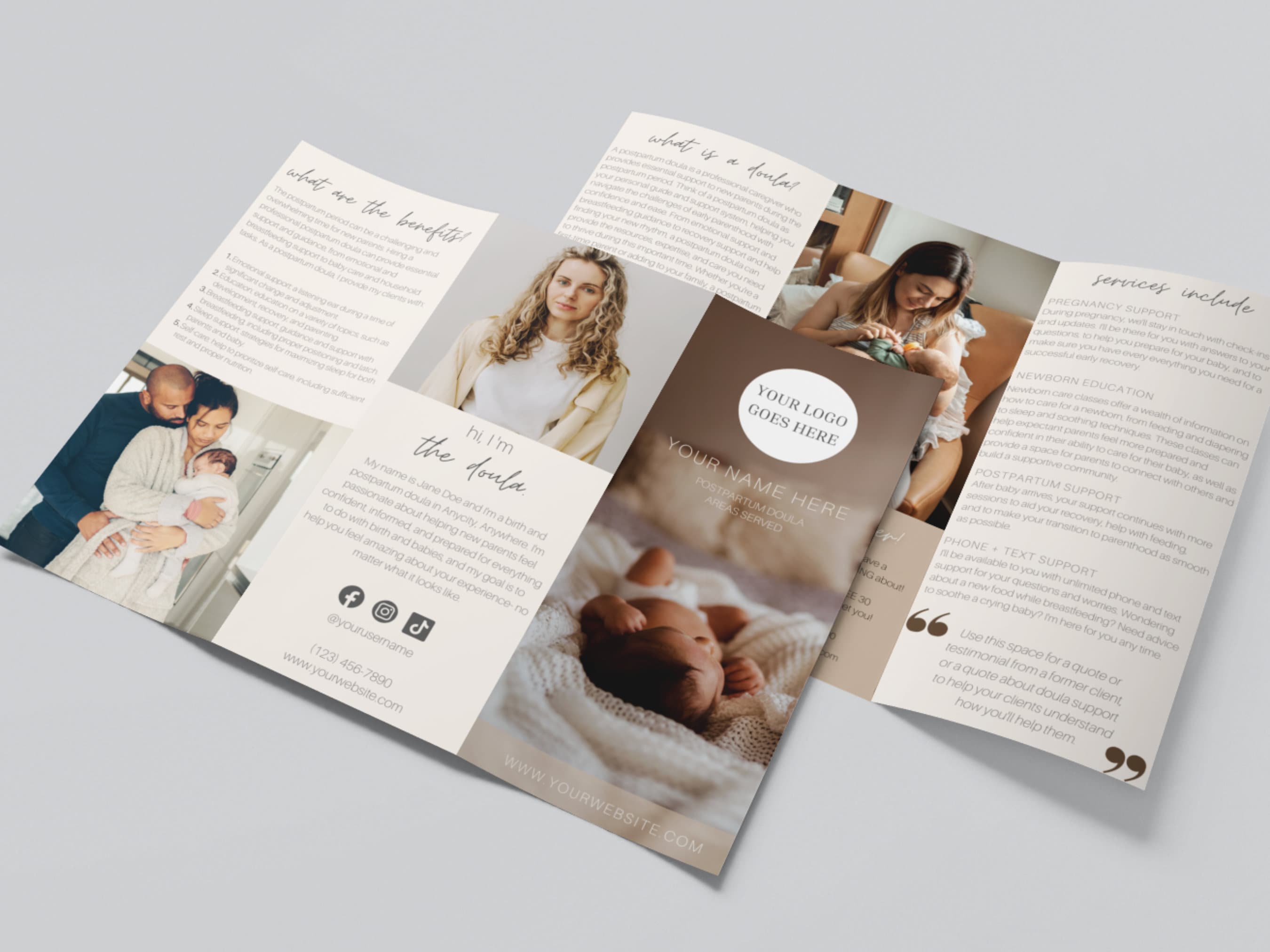 Postpartum Doula Brochure Doula Brochure Template Doula - Etsy