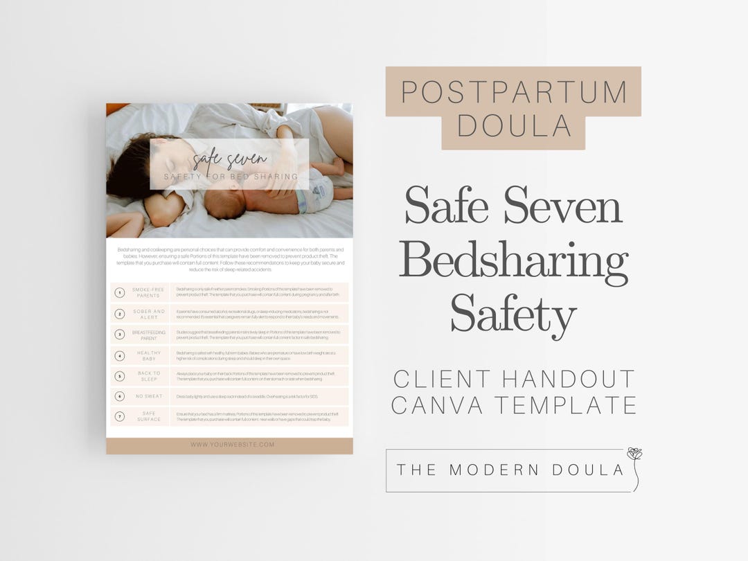 Safe Seven Bedsharing Handout, Cosleeping Safety, Postpartum Doula ...