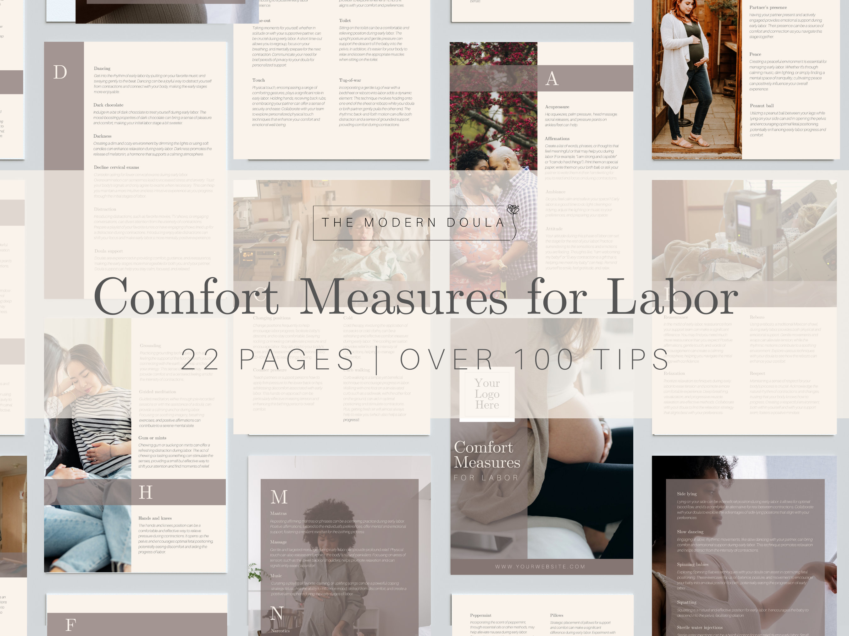 Comfort Measures for Labor Client Guidebook, Doula Client Workbook ...