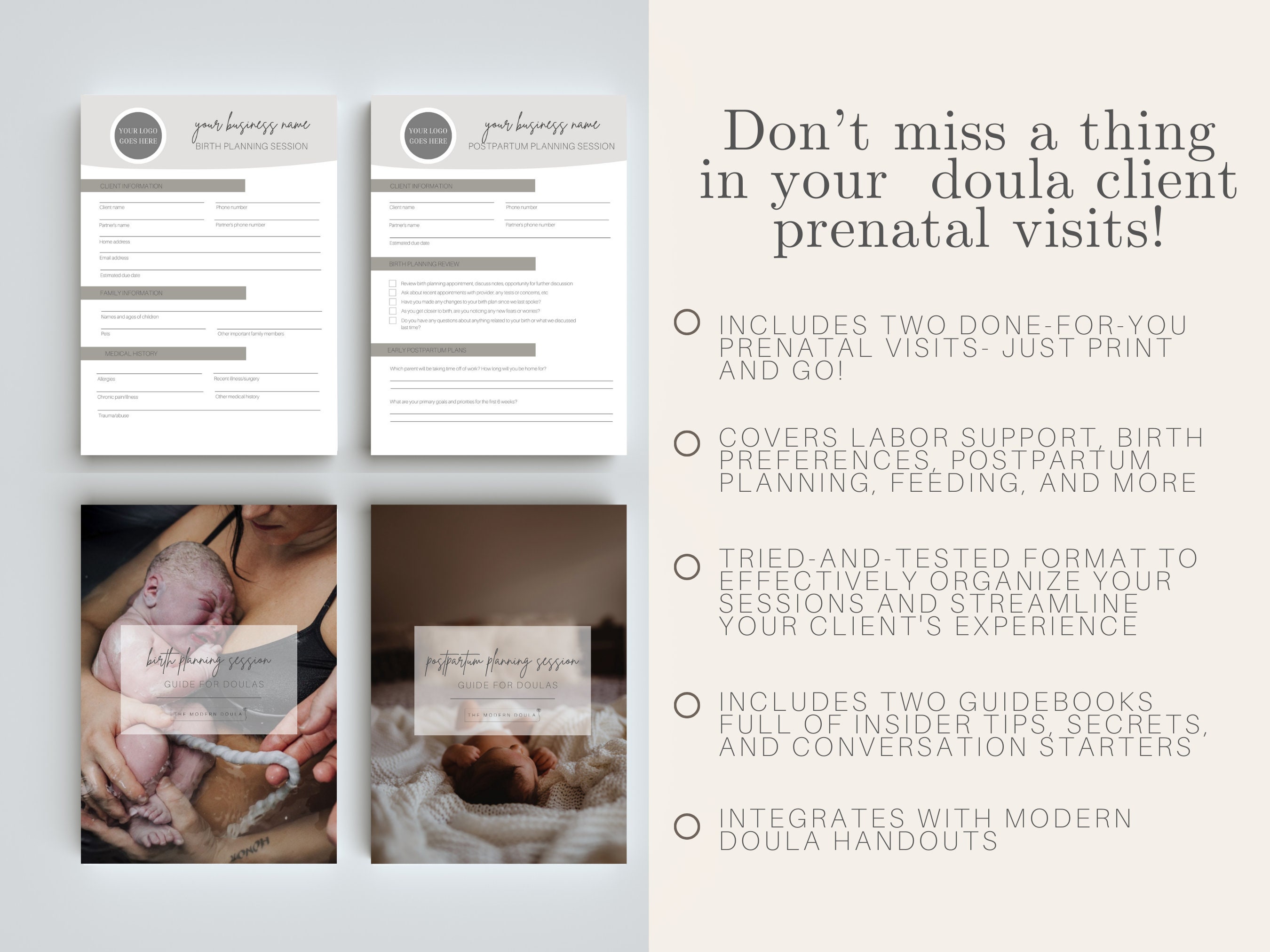 Birth Doula Prenatal Visits, Client Intake Forms, Doula Appointment ...