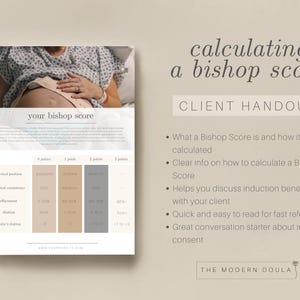 Bishop Score Calculation Doula Handout, Birth Doula Handout Template ...