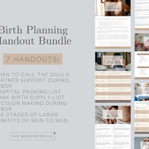 Doula Handout Bundle, Editable Birth Doula Client Handouts, Doula ...