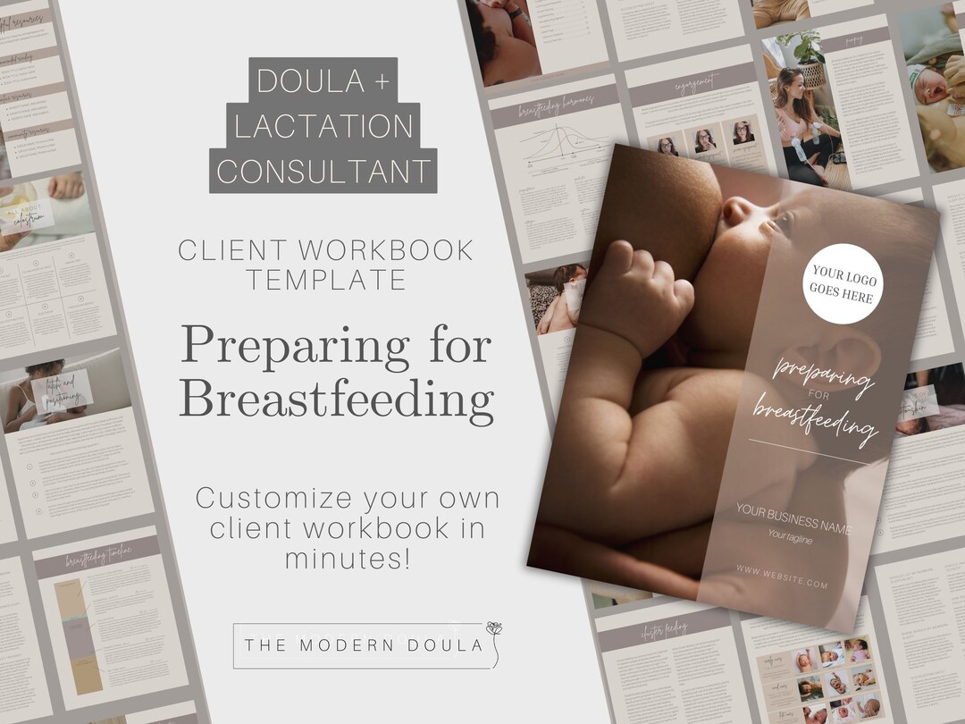 Breastfeeding Prep Workbook, Postpartum Doula Forms, Lactation Consultant Handouts, Editable ...
