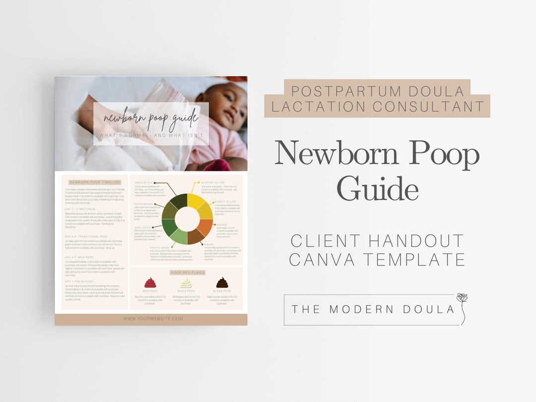 Newborn Poop Guide: Doula Client Handout (canva Template) - Etsy
