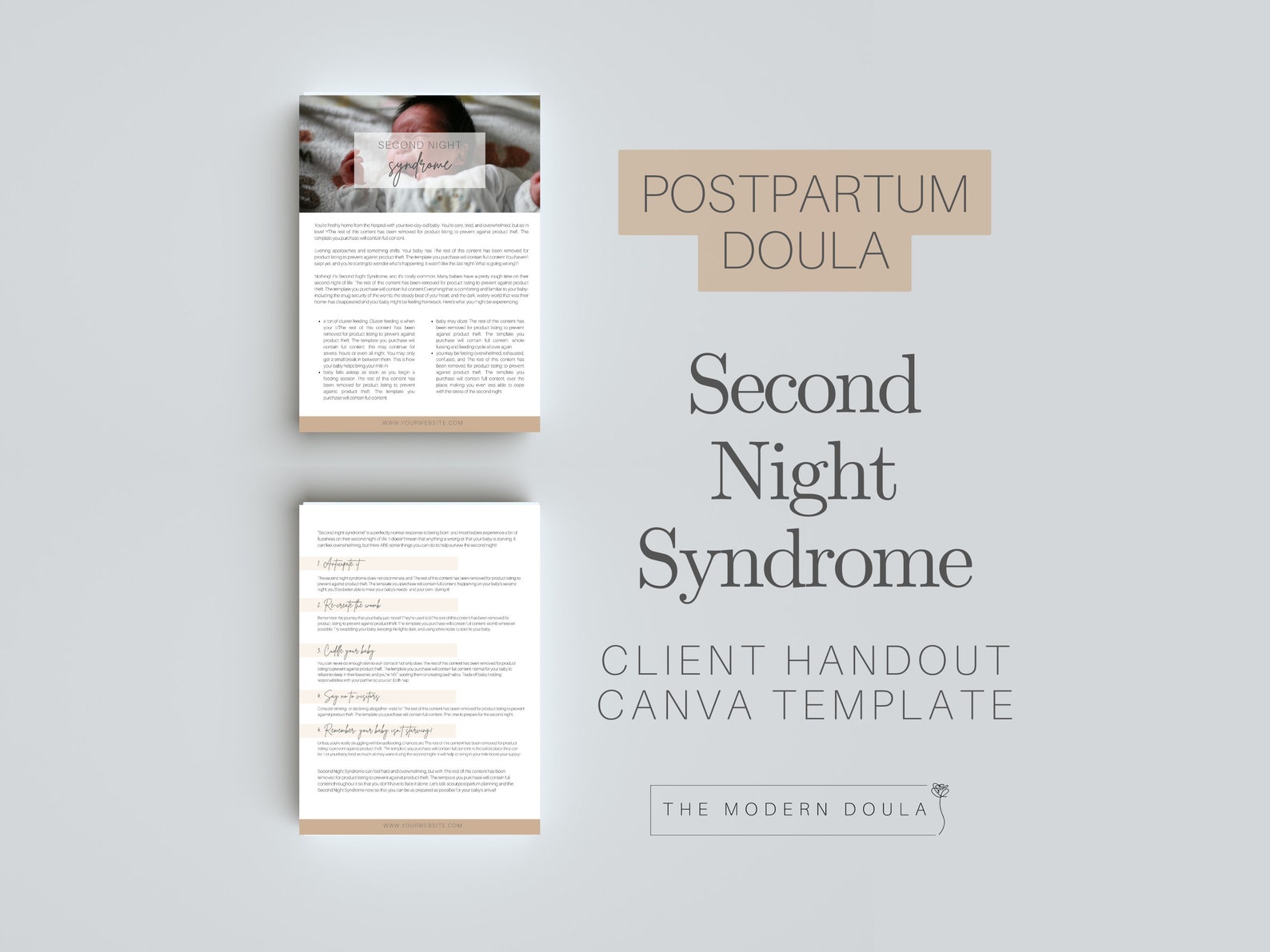 Second Night Syndrome Handout, Newborn Care, Postpartum Doula Client ...