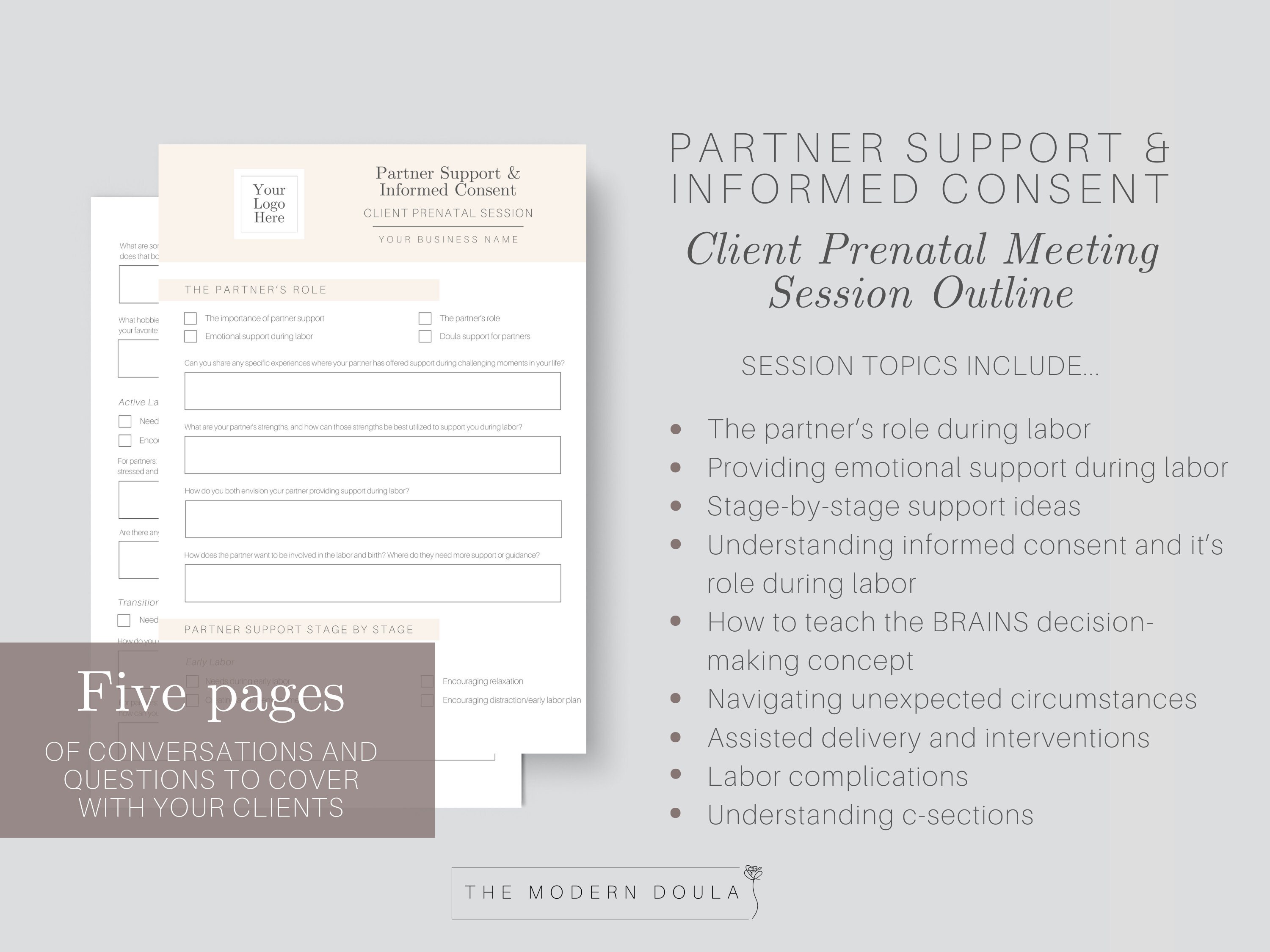 Birth Doula Prenatal Meeting, Partner Support and Informed Consent ...