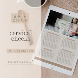 Cervical Checks During Labor, Birth Doula Client Handout, Doula ...