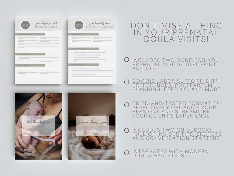 Birth Doula Prenatal Visits, Client Intake Forms, Doula Appointment ...