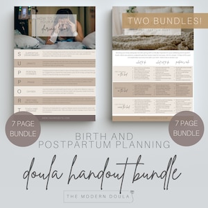 Doula Handout Bundle Editable Birth Doula Client Handouts - Etsy