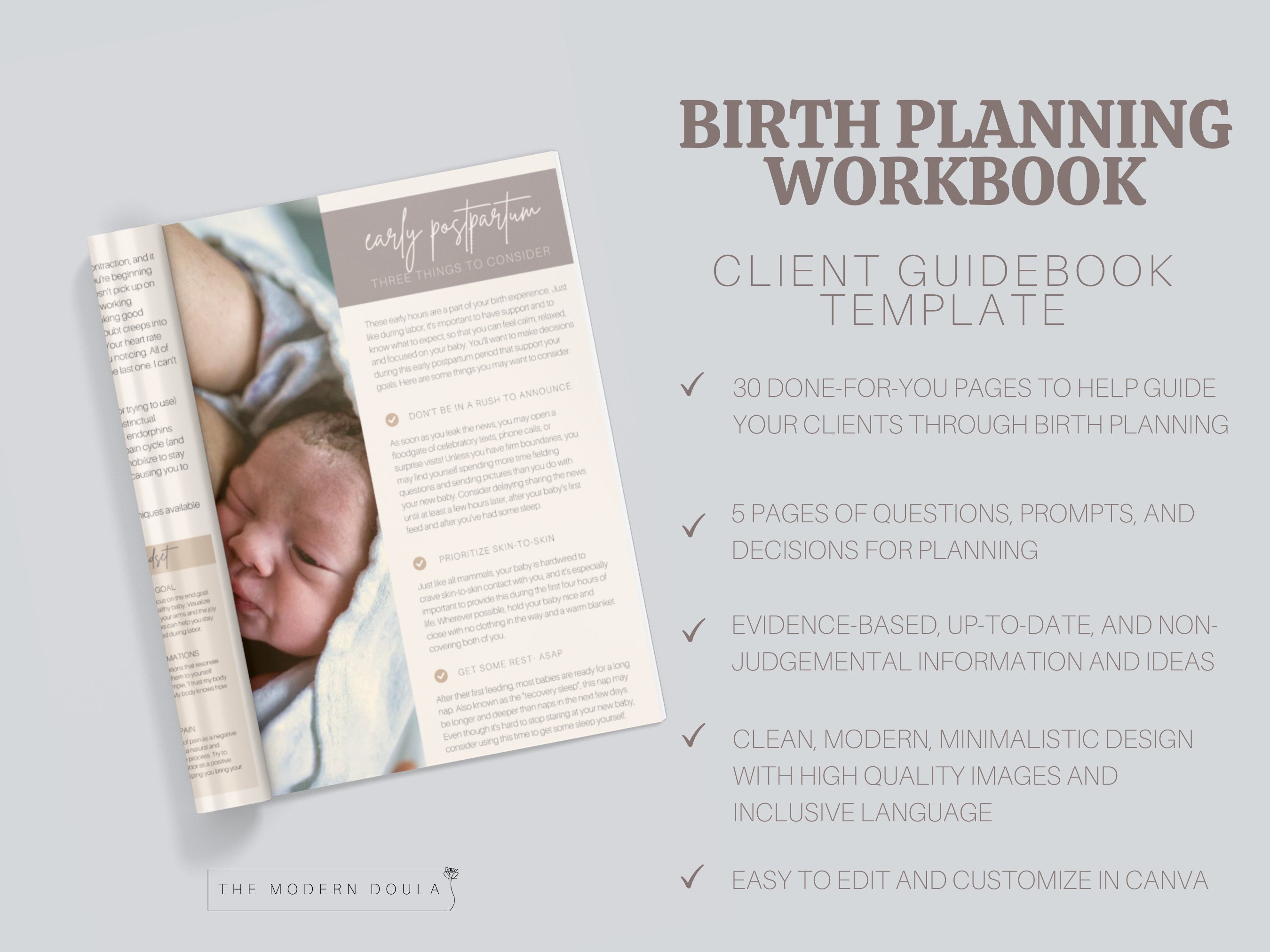 Birth Plan Workbook Template for Birth Planning Birth Plan - Etsy Canada