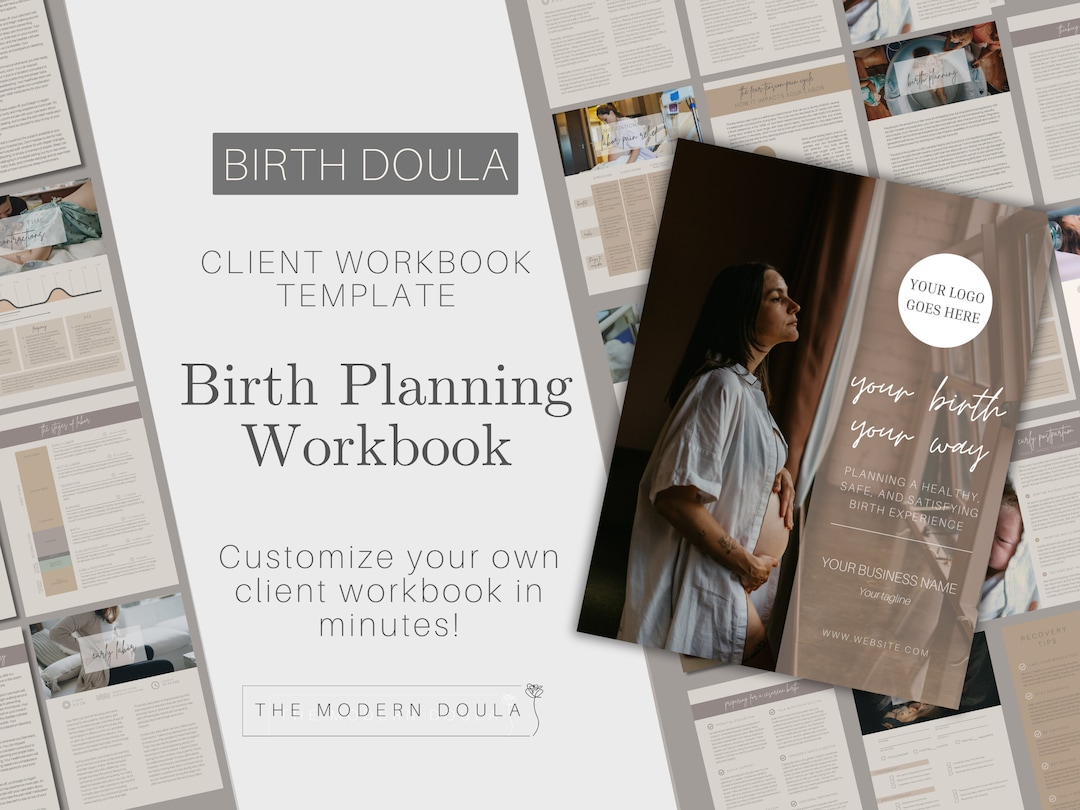 Birth Plan Workbook, Template for Birth Planning, Birth Plan Book ...