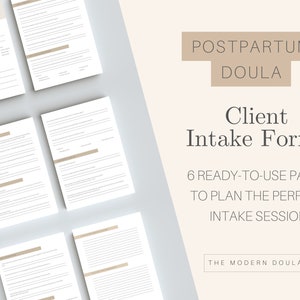 Postpartum Doula Client Intake Forms, Postpartum Doula Business Forms ...