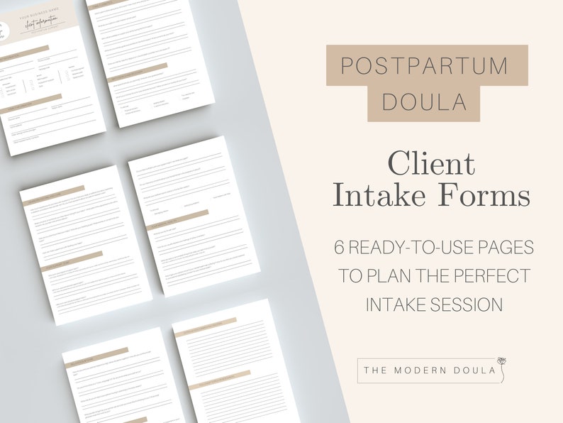 Postpartum Doula Client Intake Forms, Postpartum Doula Business Forms ...