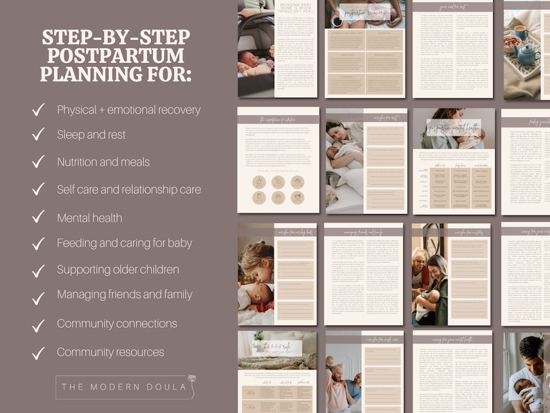 Postpartum Planning Workbook Template for Doulas and - Etsy