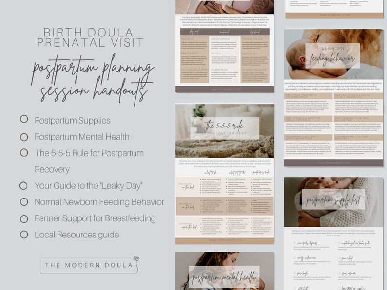 Doula Handout Bundle Editable Birth Doula Client Handouts - Etsy